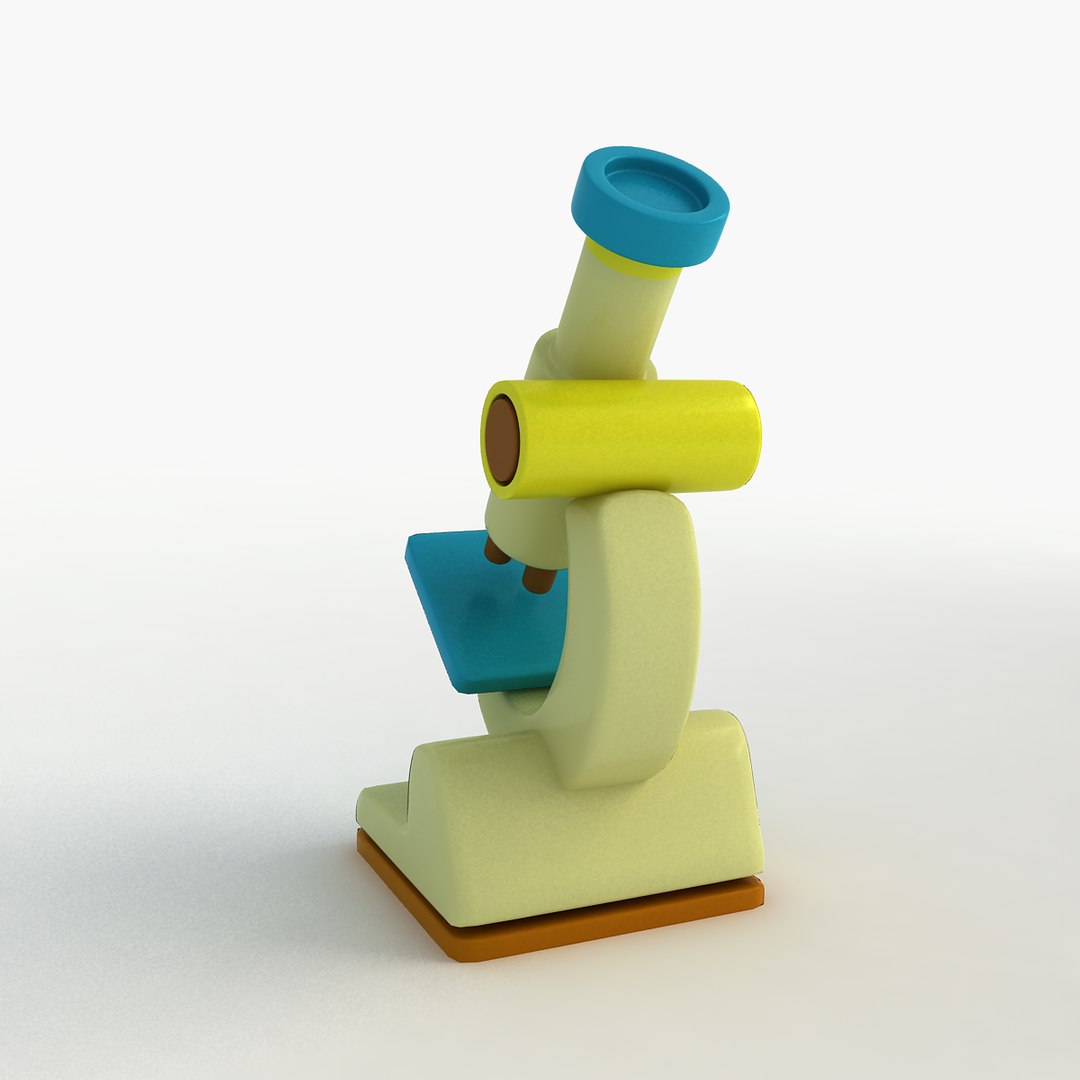 Cartoon Microscope 3d Model