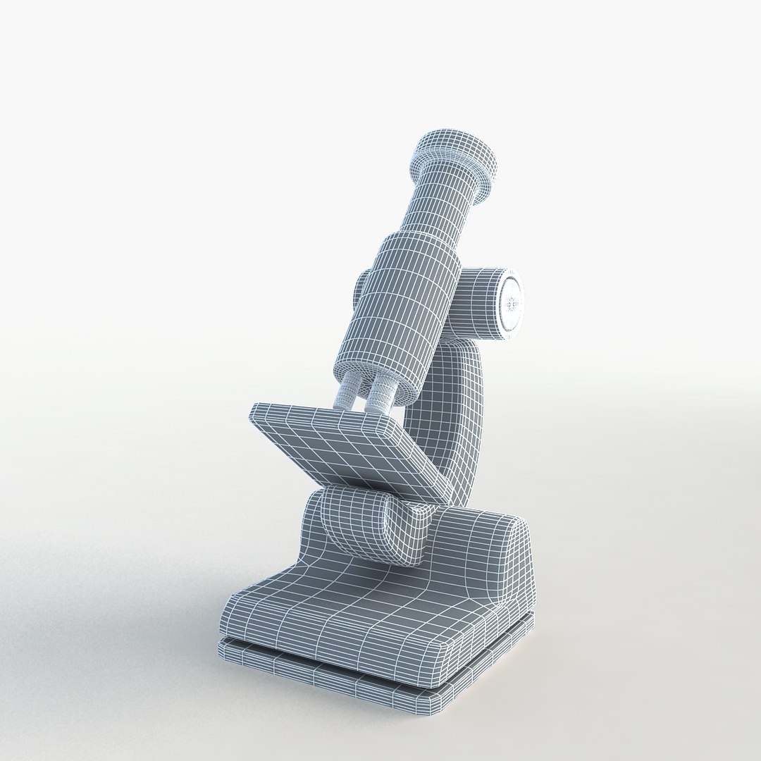 Cartoon Microscope 3d Model