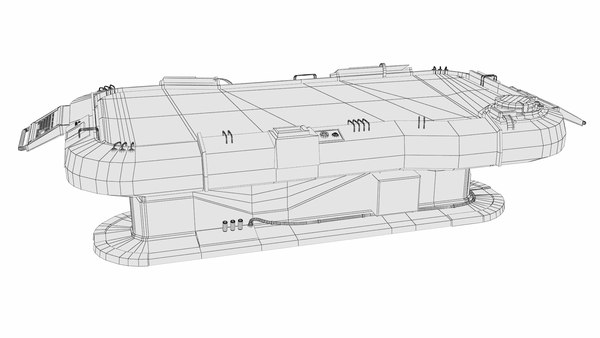 futuristic table 3d model