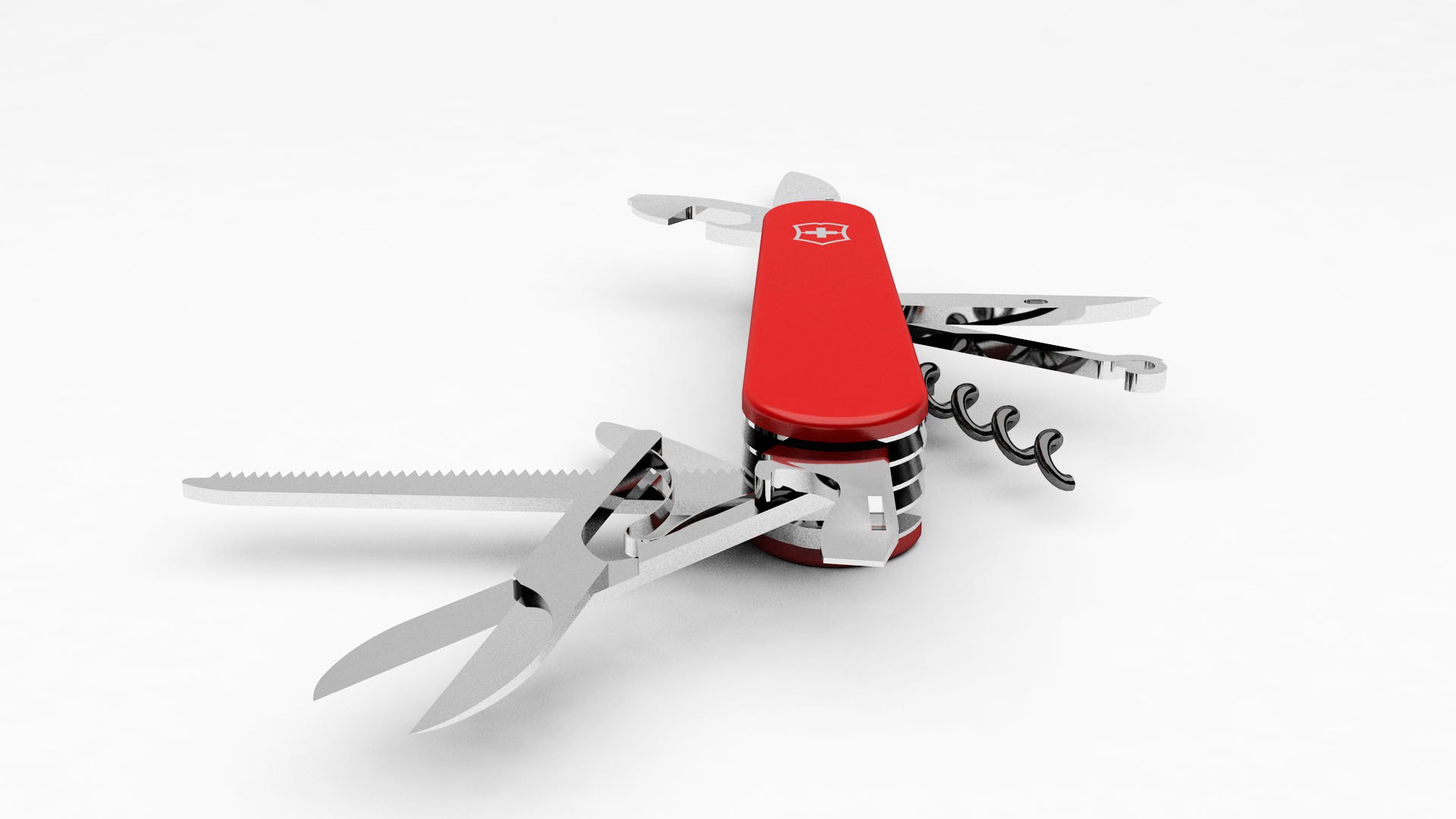 3D Swiss Army Knife Model - TurboSquid 2121504