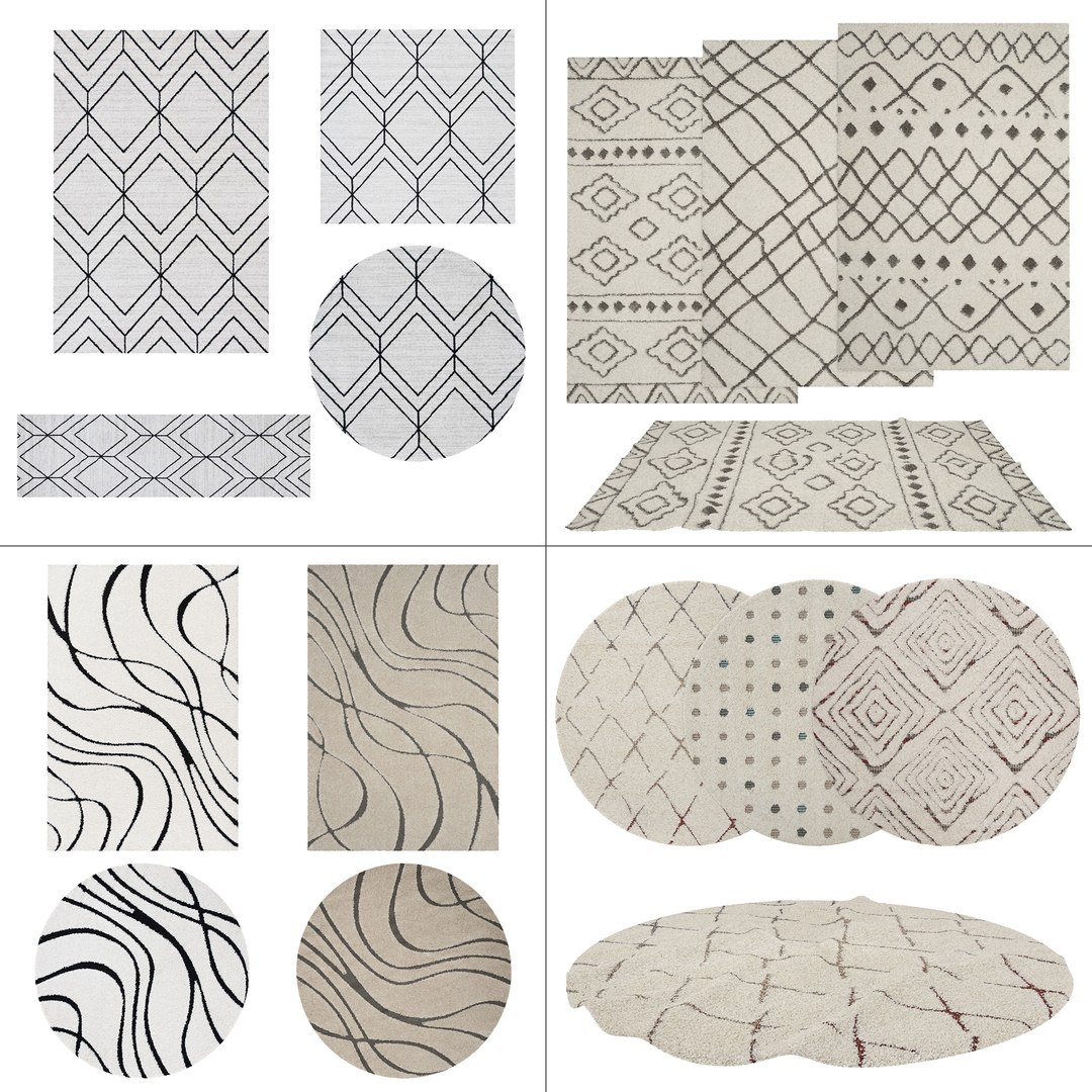 4 in 1 Rug Collection No 19 model - TurboSquid 1789984