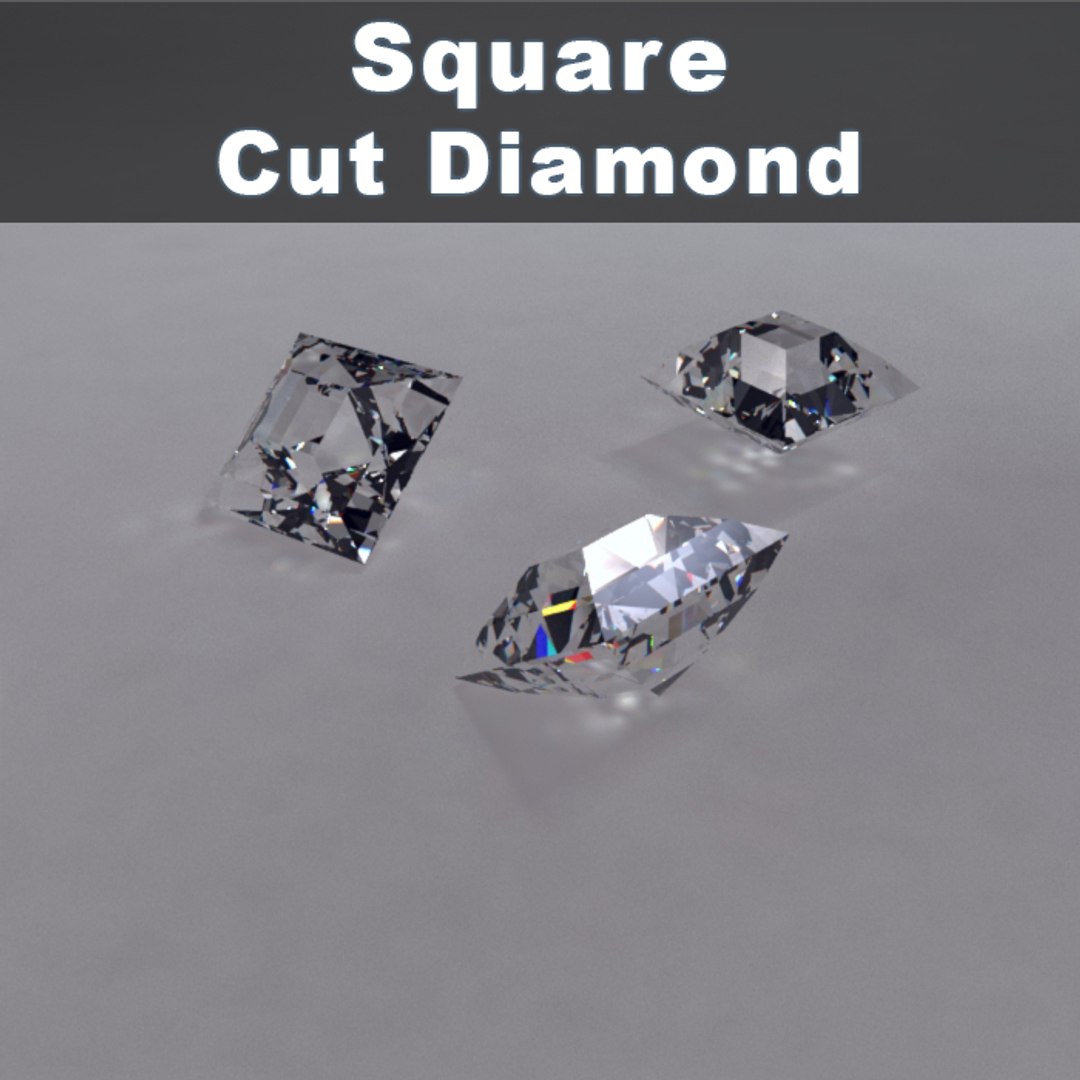 3ds square cut diamond