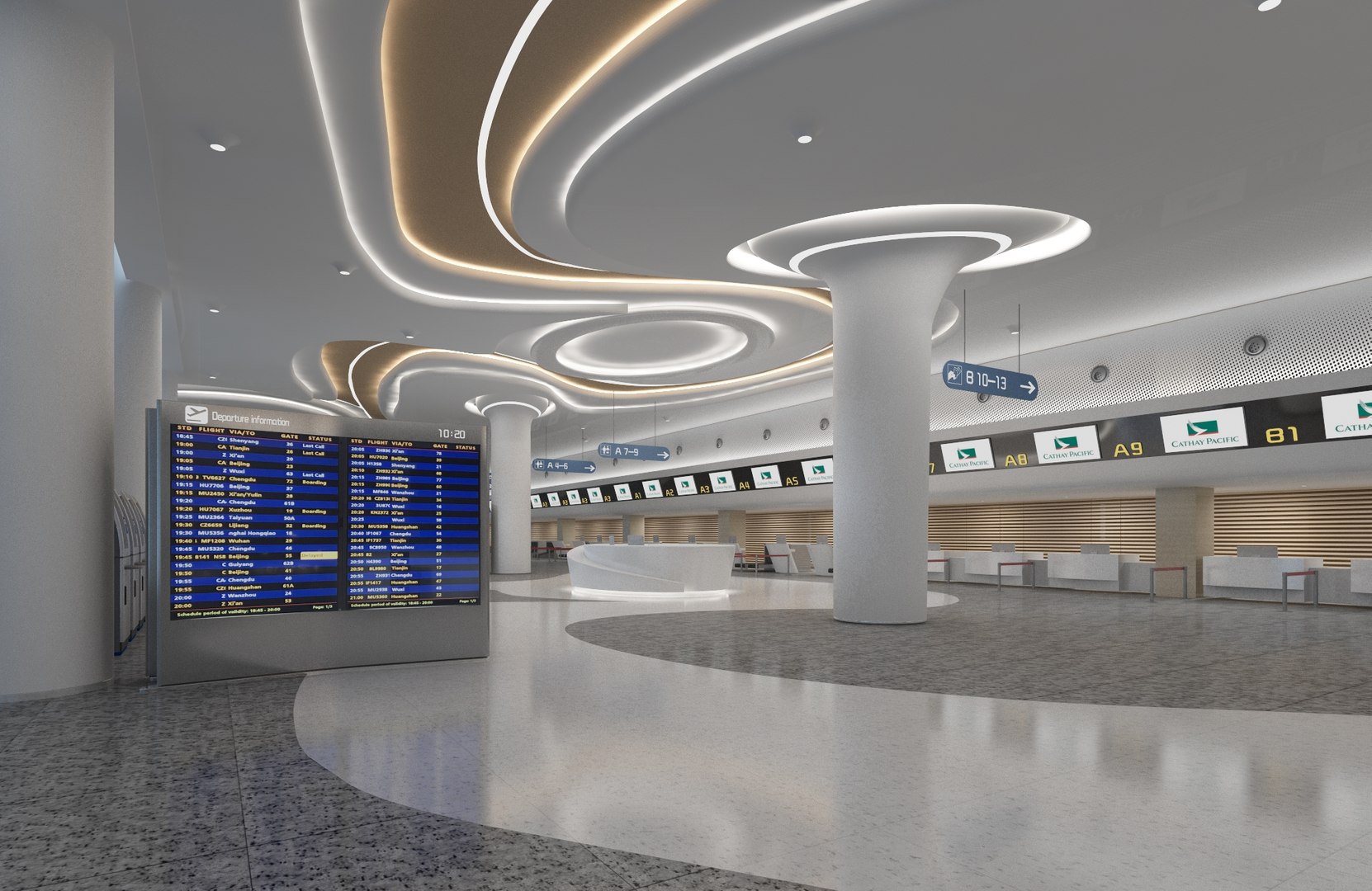 Airport Terminal Interior 02 3D - TurboSquid 2363428