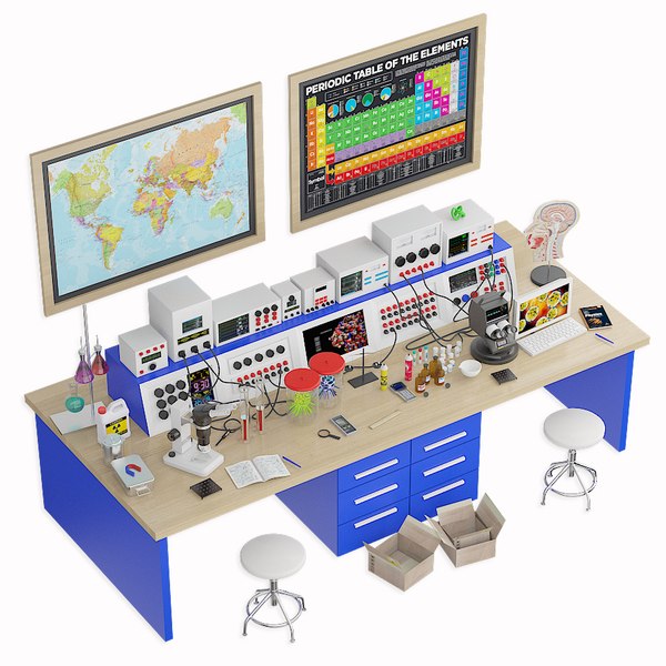 Medical laboratory set 3 3D model - TurboSquid 1538484