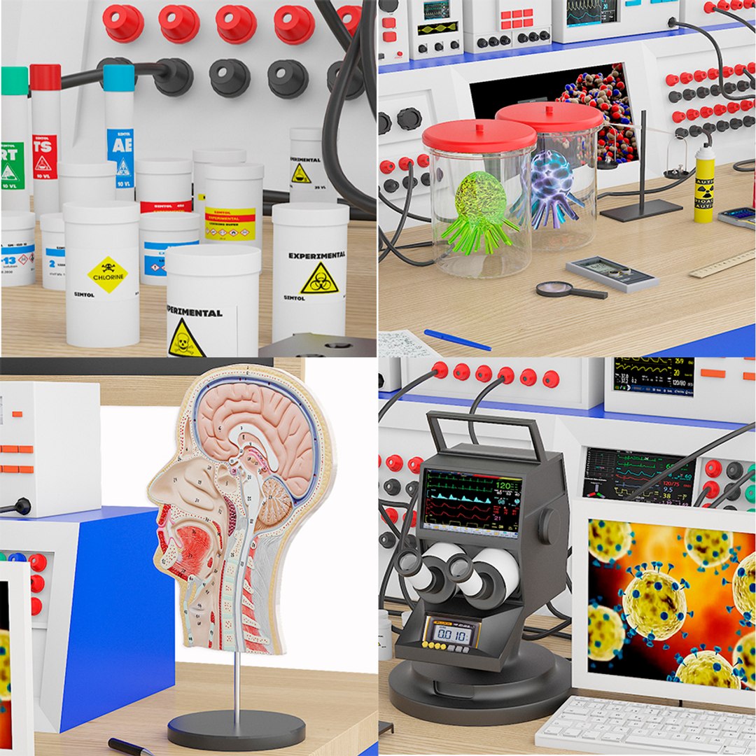 Medical Laboratory Set 3 3D Model - TurboSquid 1538484
