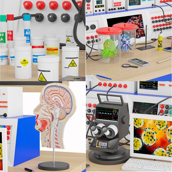 Medical laboratory set 3 3D model - TurboSquid 1538484