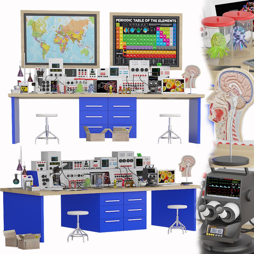 Medical Laboratory Set 3 3D Model - TurboSquid 1538484
