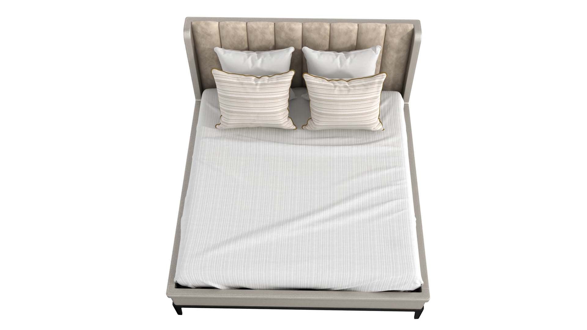 3D Anees upholstery Hamilton channel bed - TurboSquid 1860322
