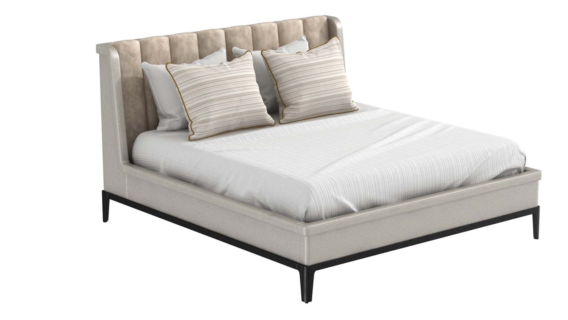 3D Anees upholstery Hamilton channel bed - TurboSquid 1860322