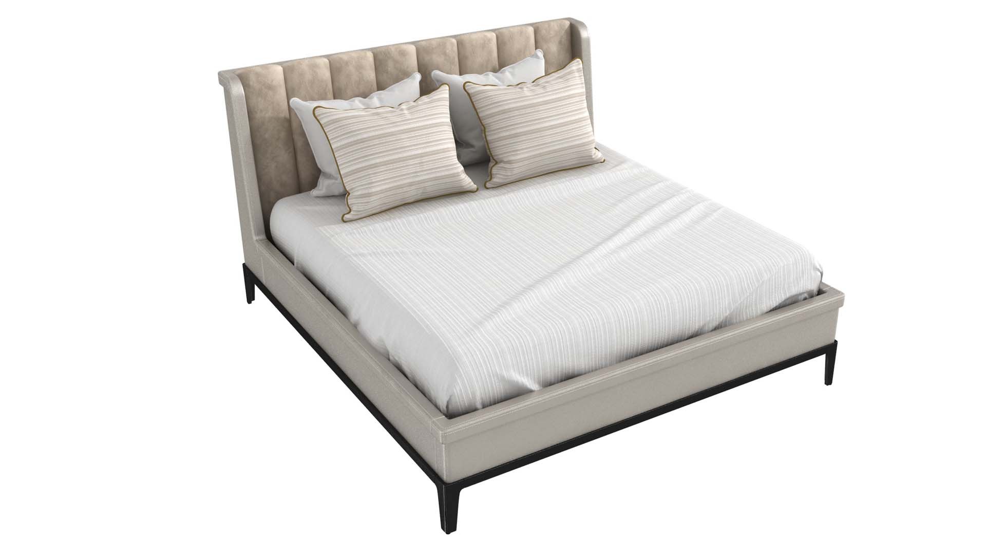 3D Anees upholstery Hamilton channel bed - TurboSquid 1860322