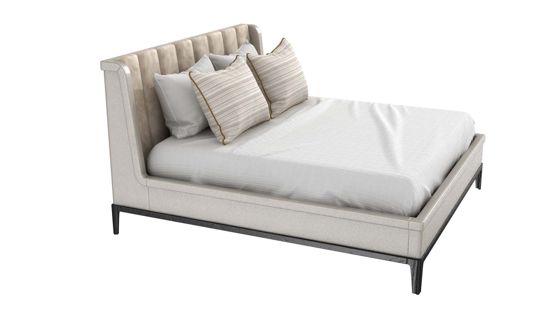 3D Anees upholstery Hamilton channel bed - TurboSquid 1860322