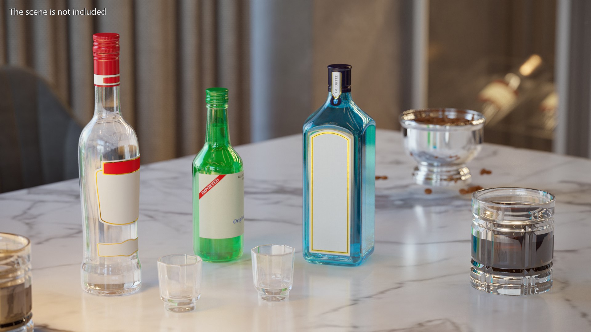 Alcoholic Beverage Drink 3D Model - TurboSquid 1694045