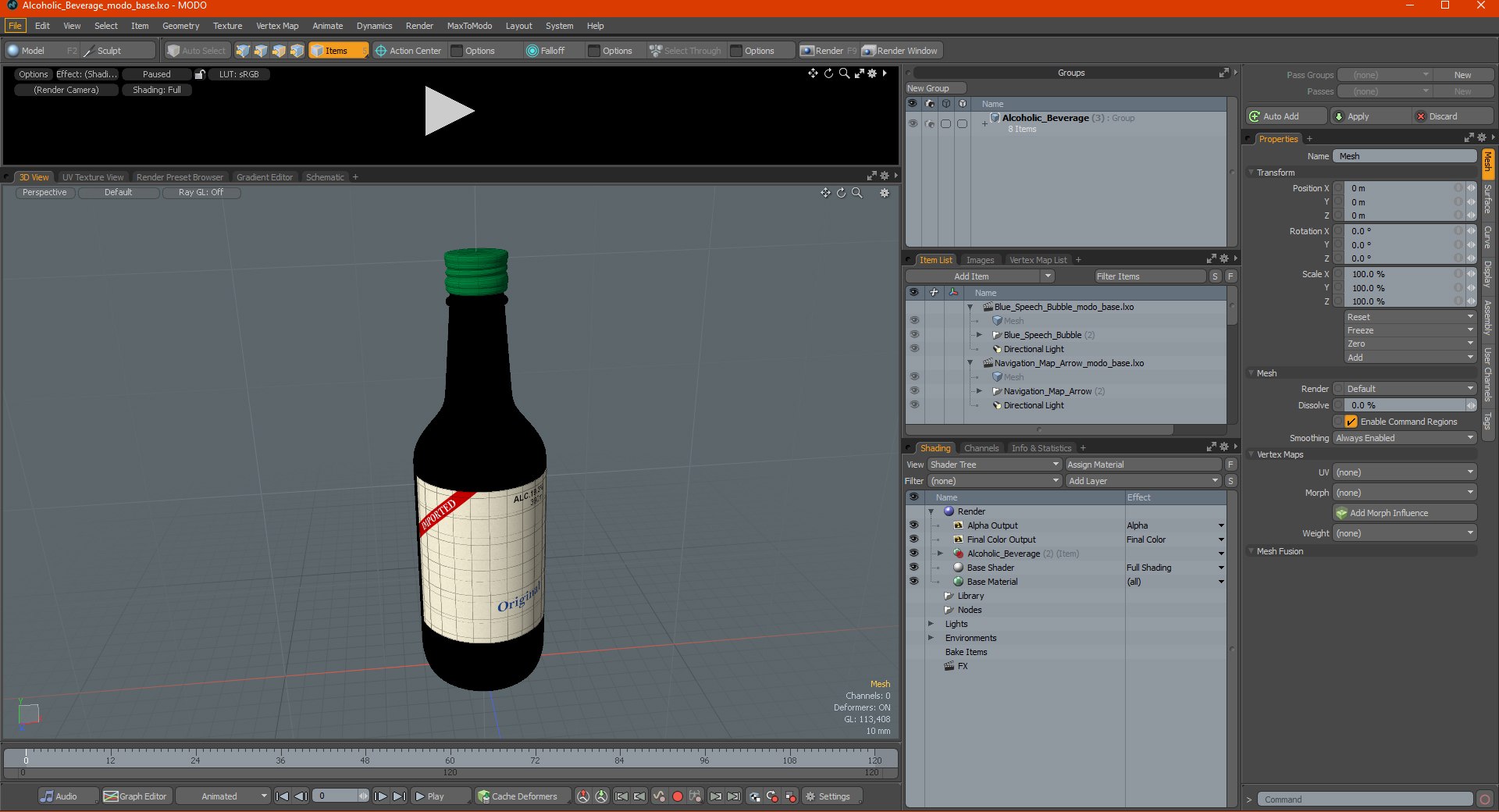 Alcoholic Beverage Drink 3D Model - TurboSquid 1694045