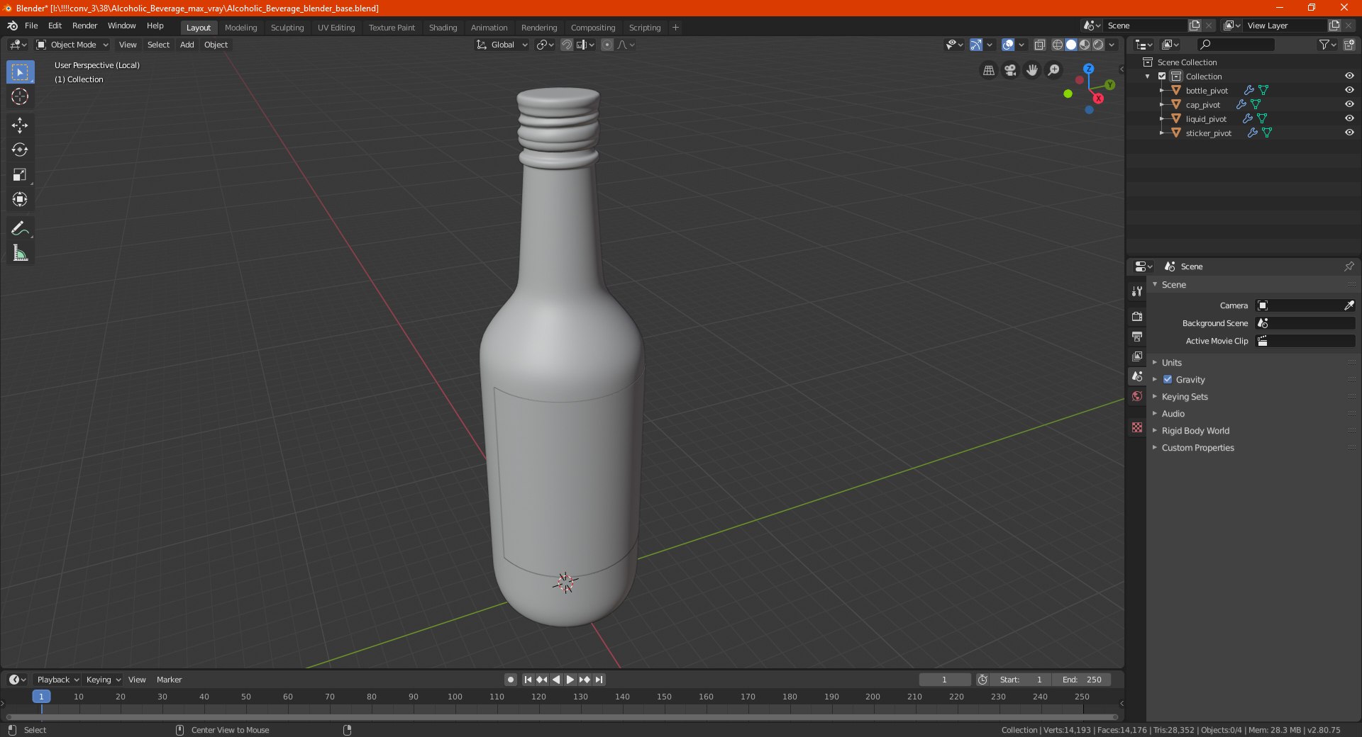 Alcoholic Beverage Drink 3D Model - TurboSquid 1694045