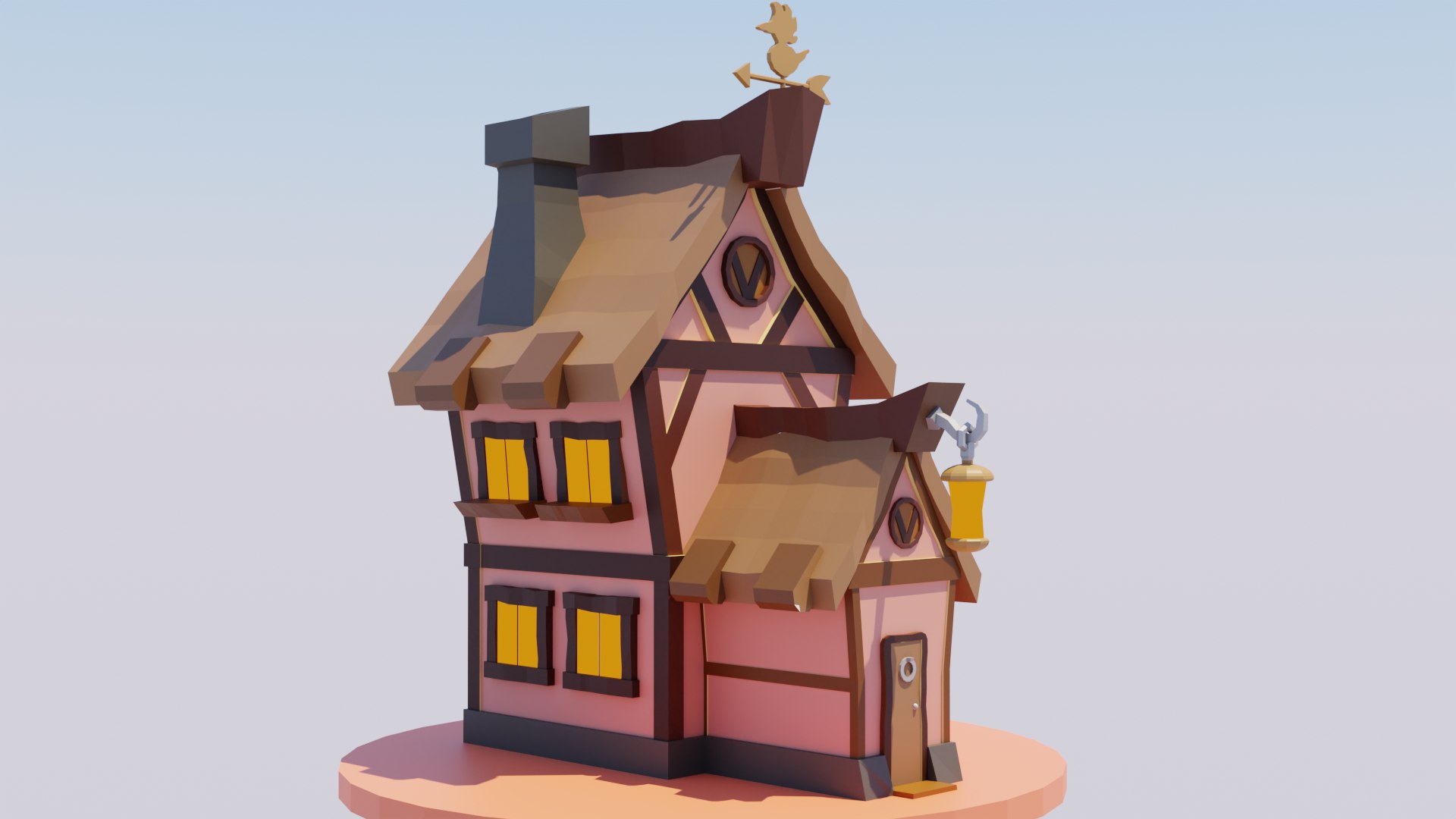 Stylized Fantasy House Low-Poly 3D Model - TurboSquid 1976296