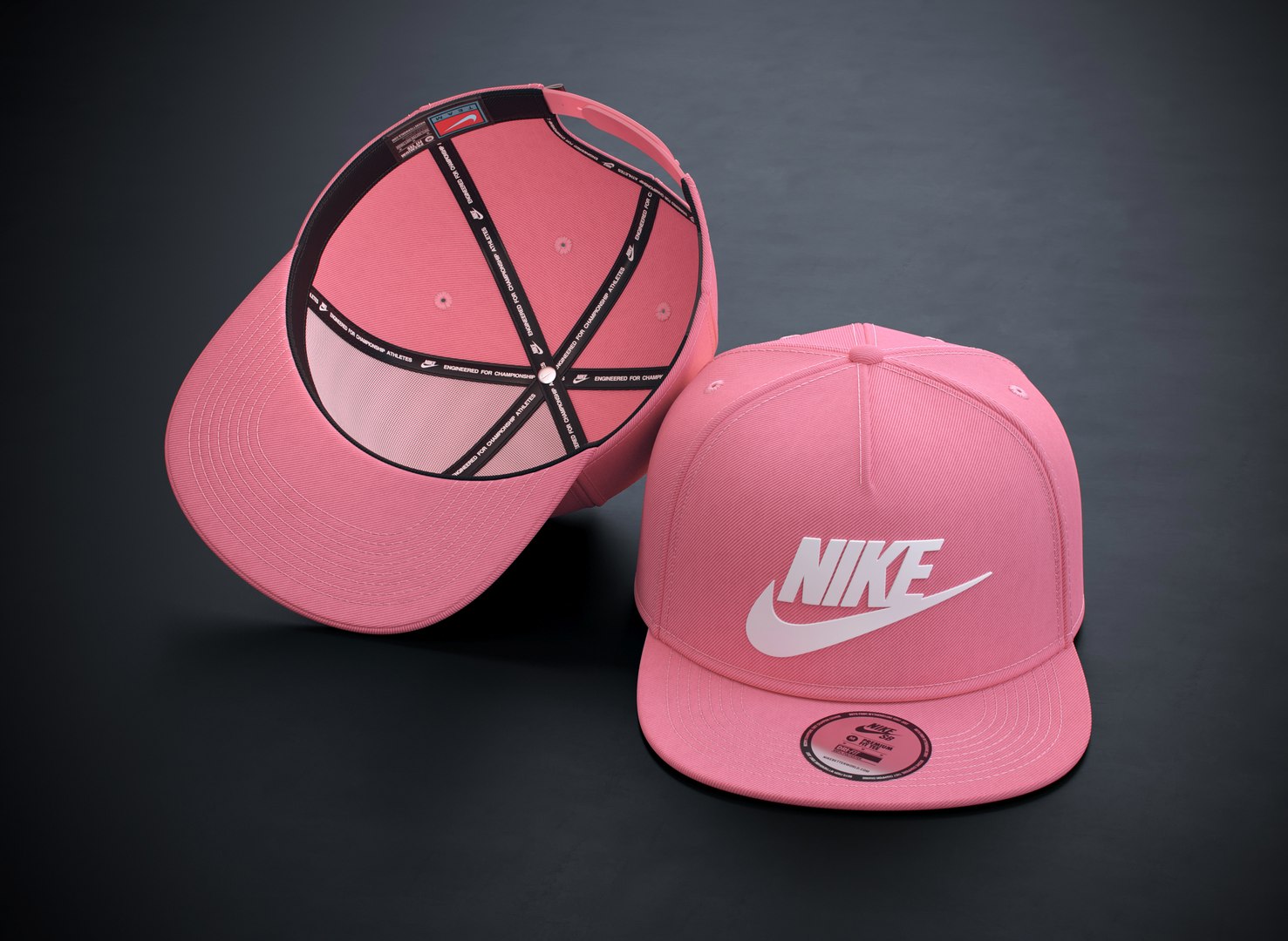 Snapback Cap Pink 3D - TurboSquid 2037791
