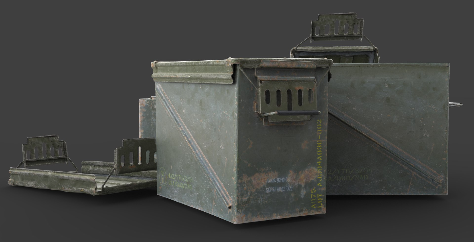3D Military Ammo Box Model - TurboSquid 2246207
