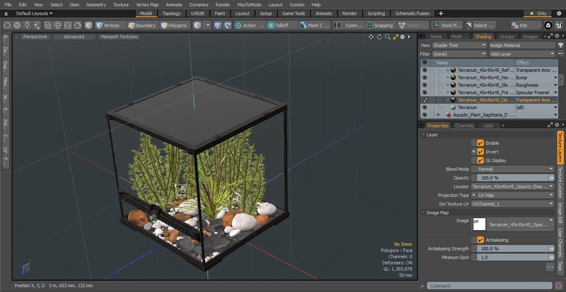 Small Cubic Terrarium With Plants Model - TurboSquid 2146533