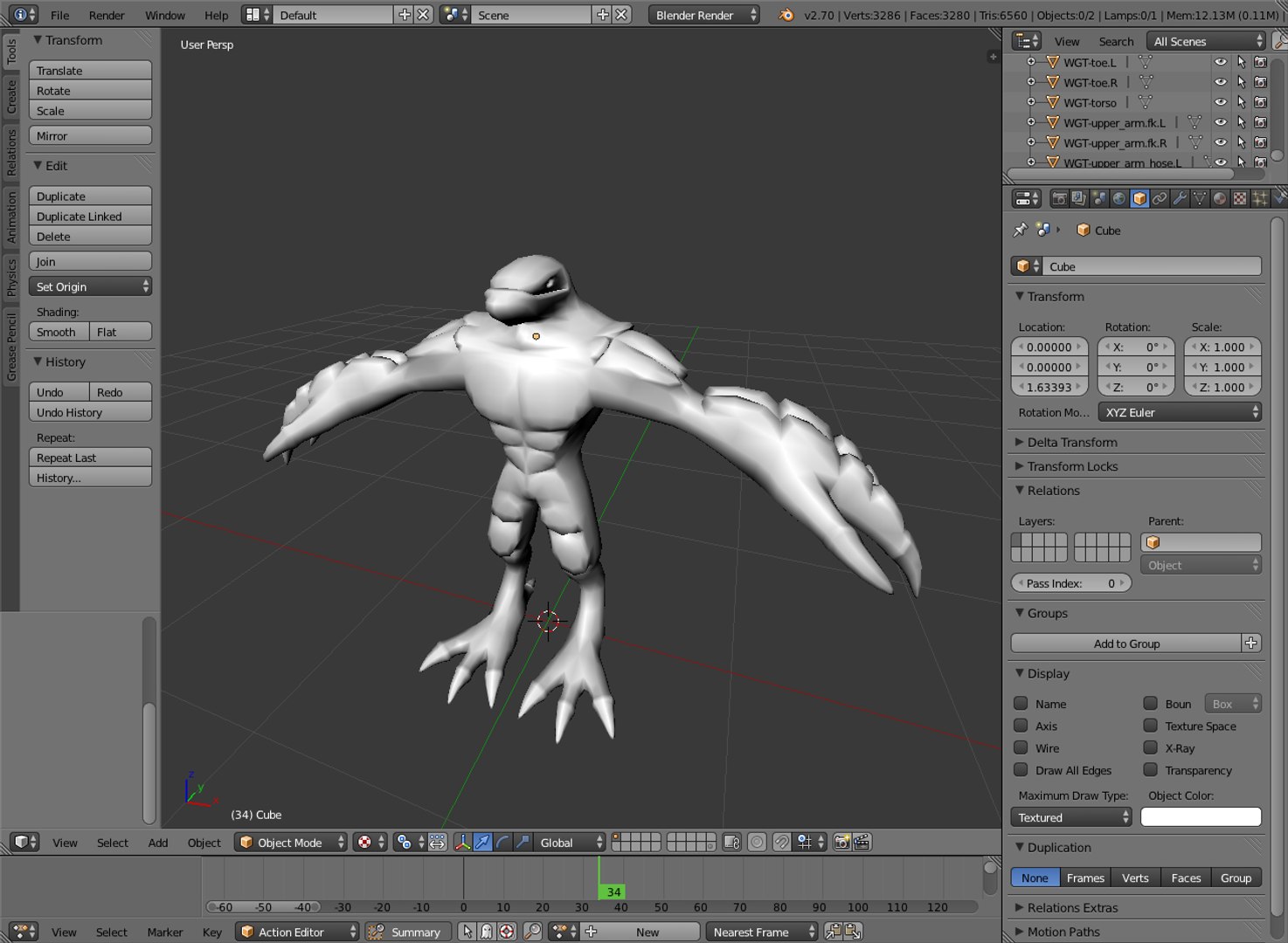 Monster Humanoid Blender Blend Free