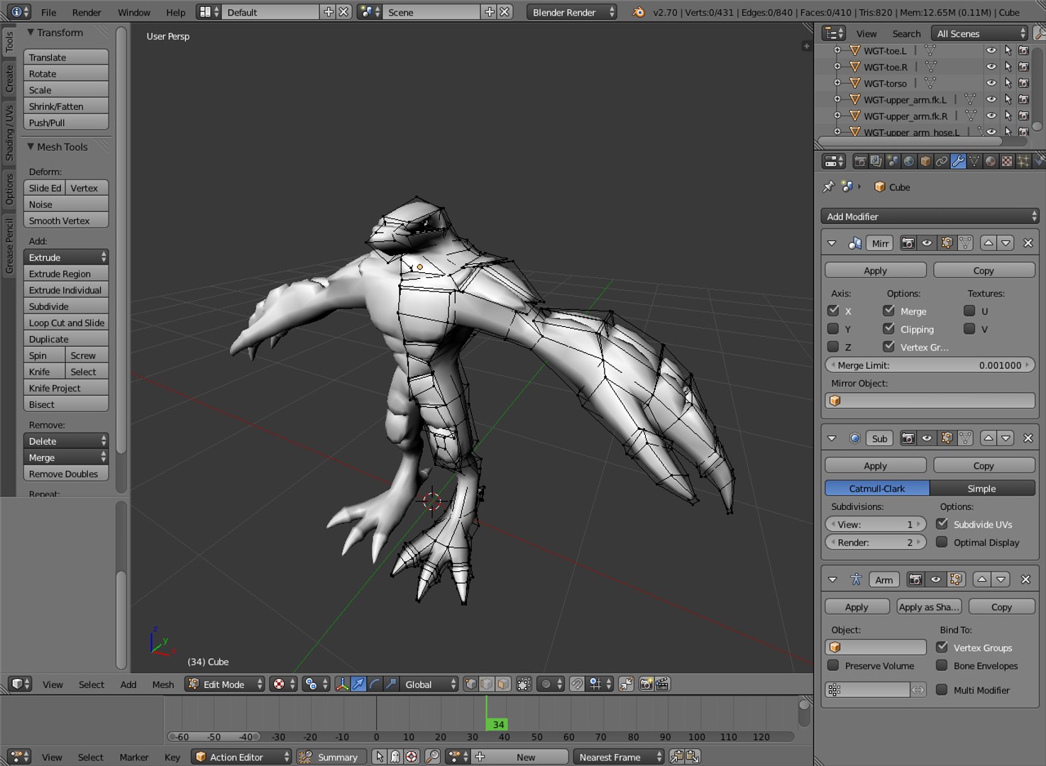 Monster Humanoid Blender Blend Free