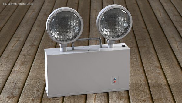 Halogen twin emergency light 3D - TurboSquid 1685612