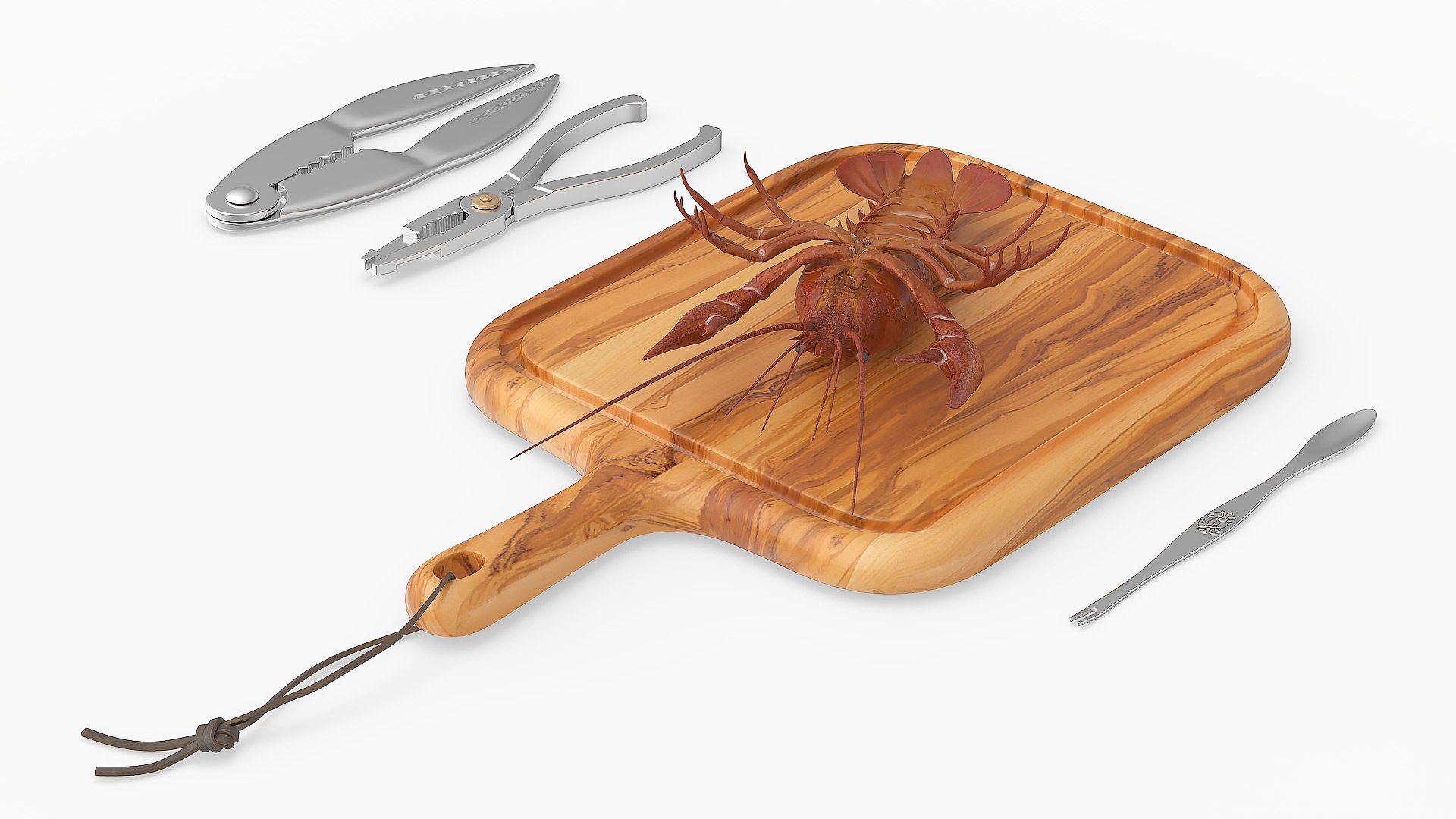 3D Crawfish Dinner With Seafood Tools Model - TurboSquid 2347626