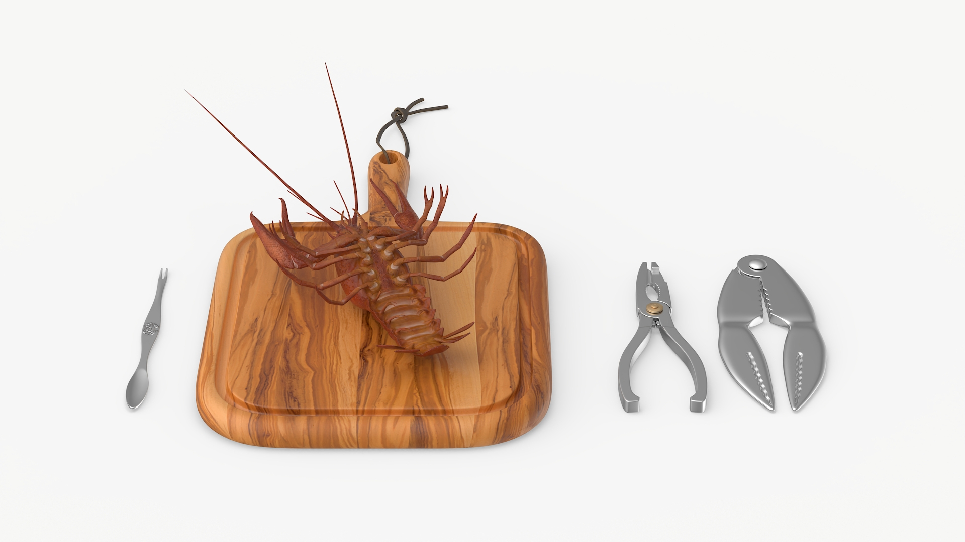 3D Crawfish Dinner With Seafood Tools Model - TurboSquid 2347626