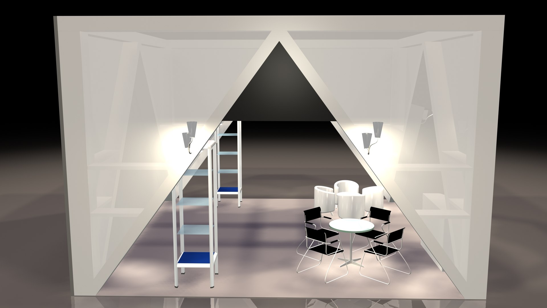 8x8 Exhibition Stand 4 Side Open 3D Model - TurboSquid 1871280