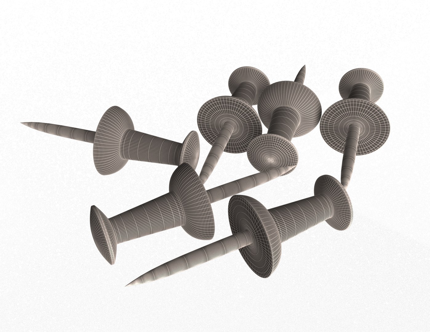 Assorted Colors Push Pins 3D Model - TurboSquid 1731041