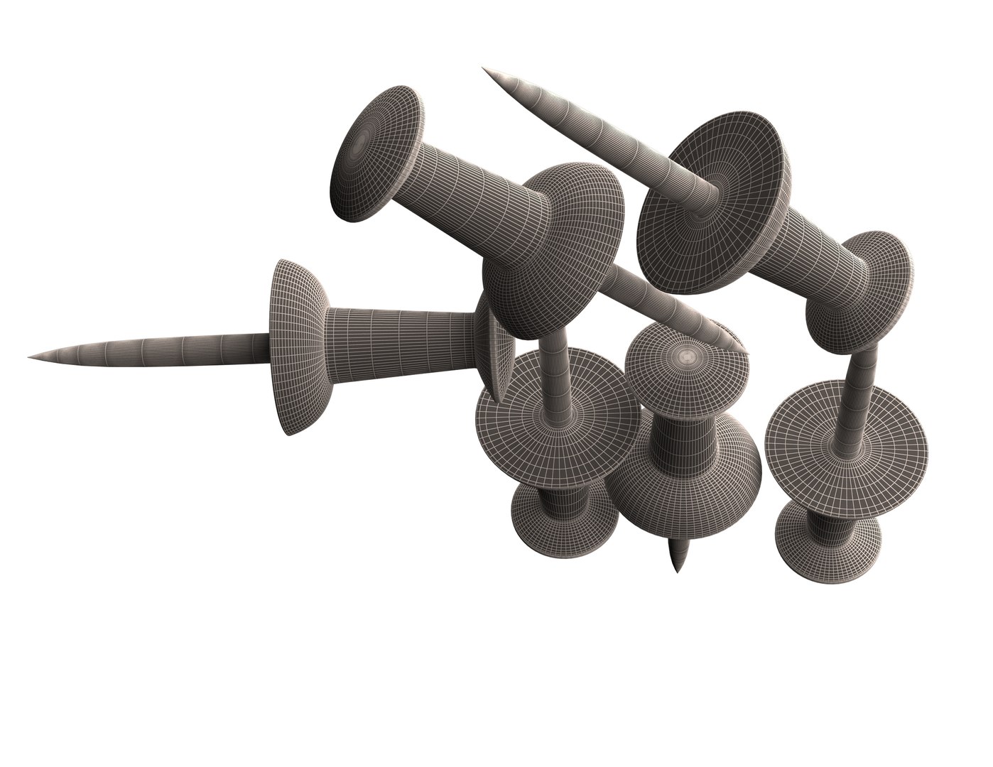 Assorted Colors Push Pins 3D Model - TurboSquid 1731041