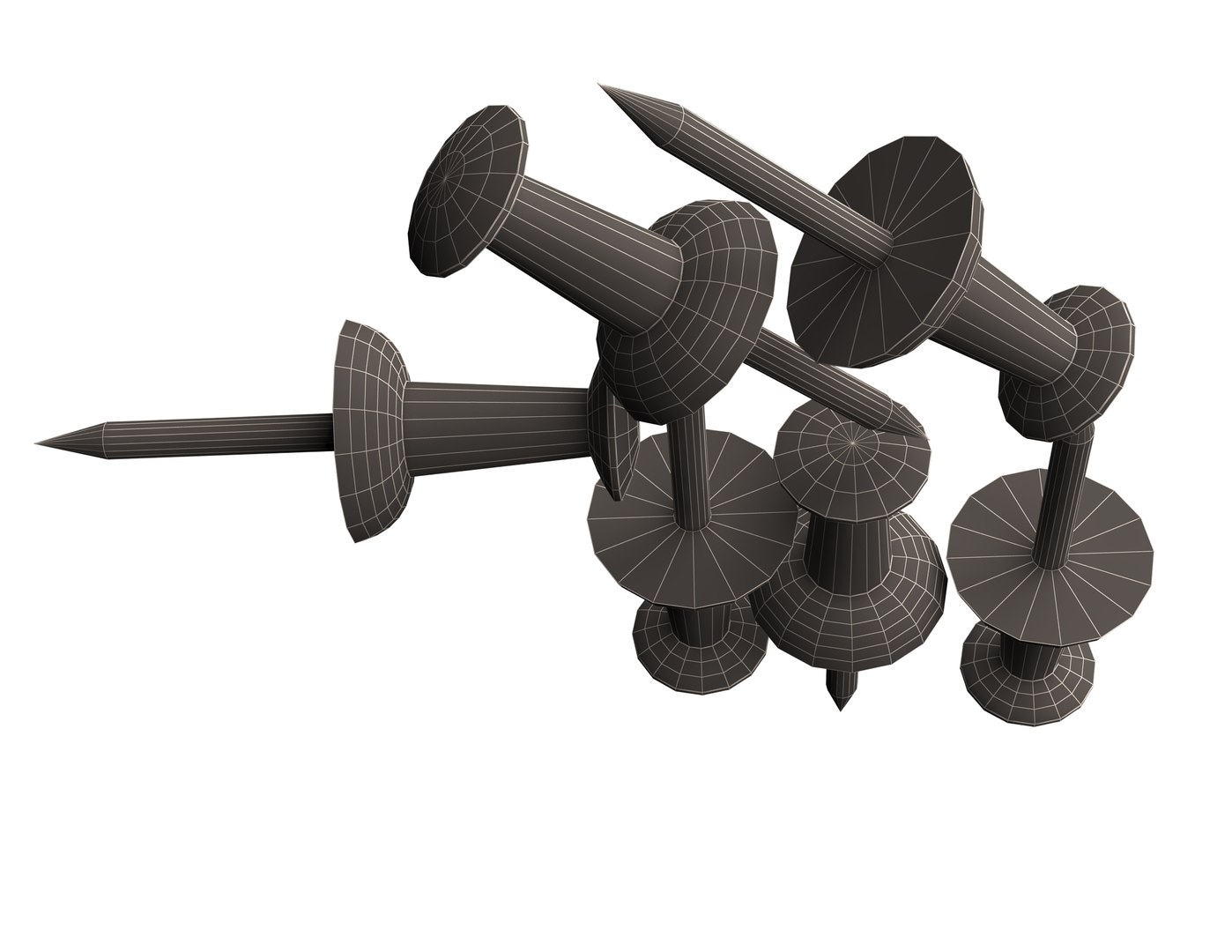 Assorted Colors Push Pins 3D Model - TurboSquid 1731041