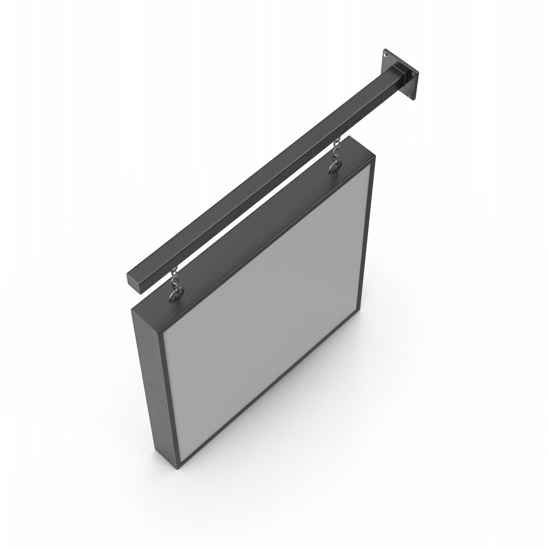 3D Model Wall Mount Advertising Board - TurboSquid 2113834