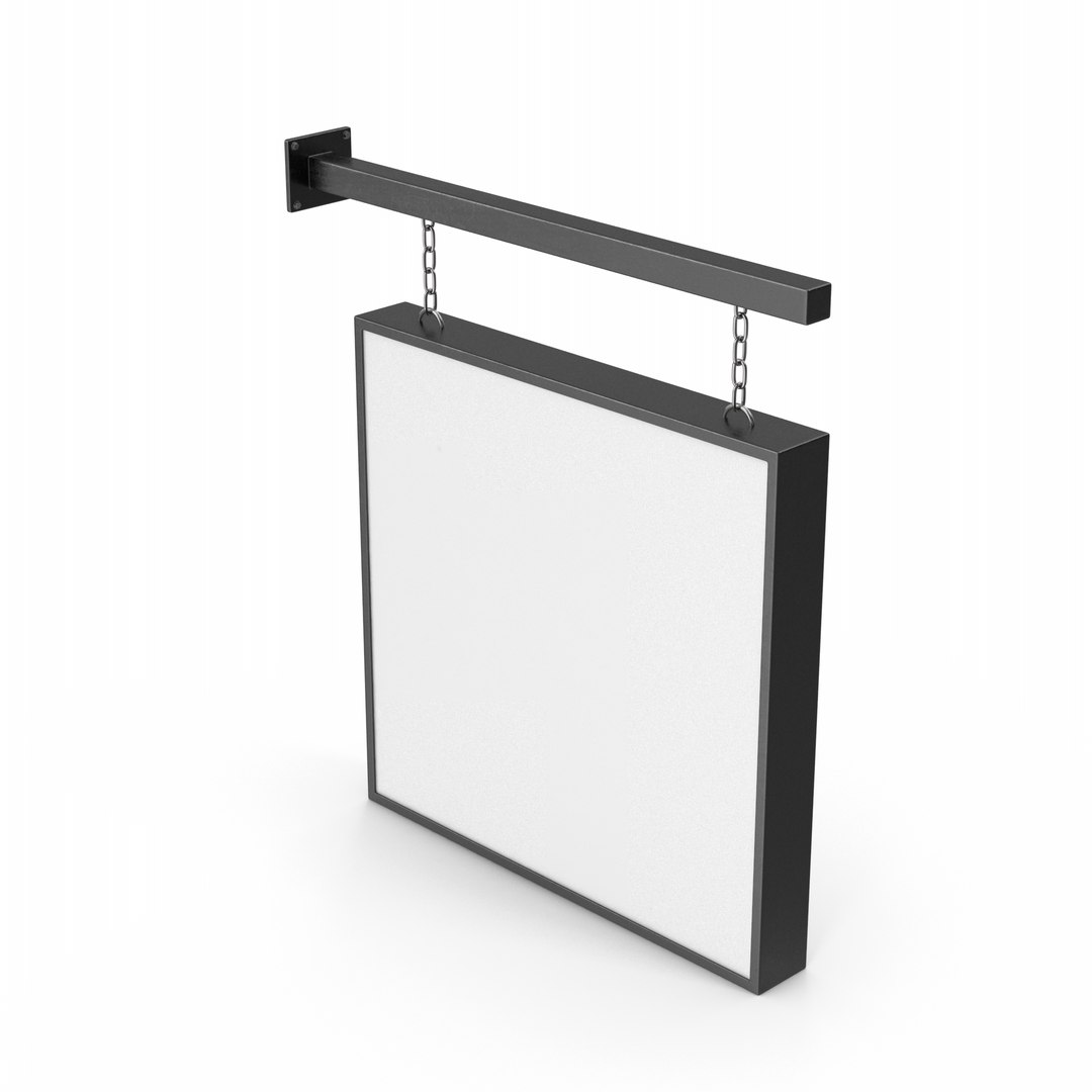 3D Model Wall Mount Advertising Board - TurboSquid 2113834