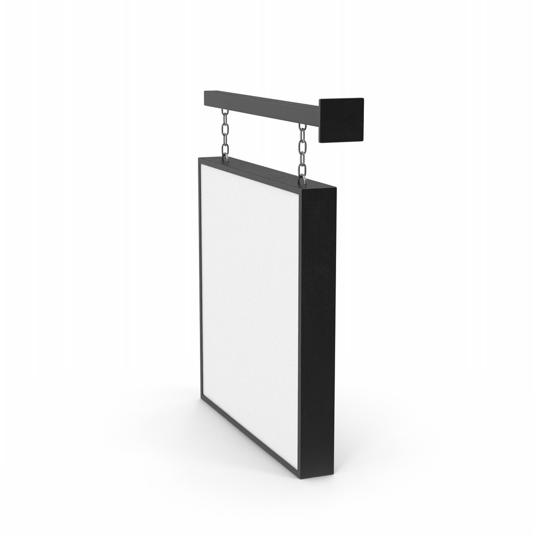 3D Model Wall Mount Advertising Board - TurboSquid 2113834