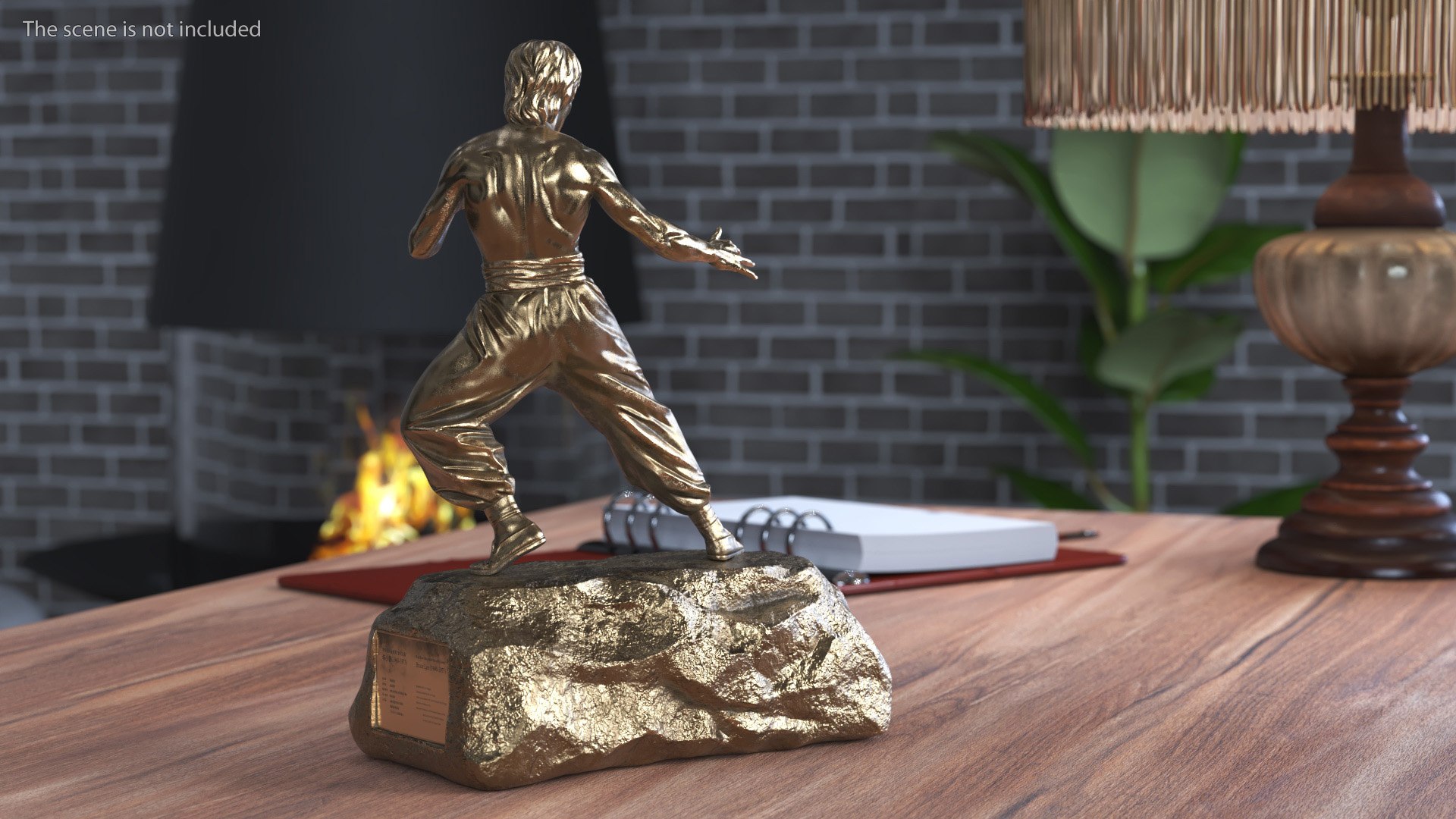 3D Miniature Bronze Statue Of Bruce Lee Model - TurboSquid 2396059