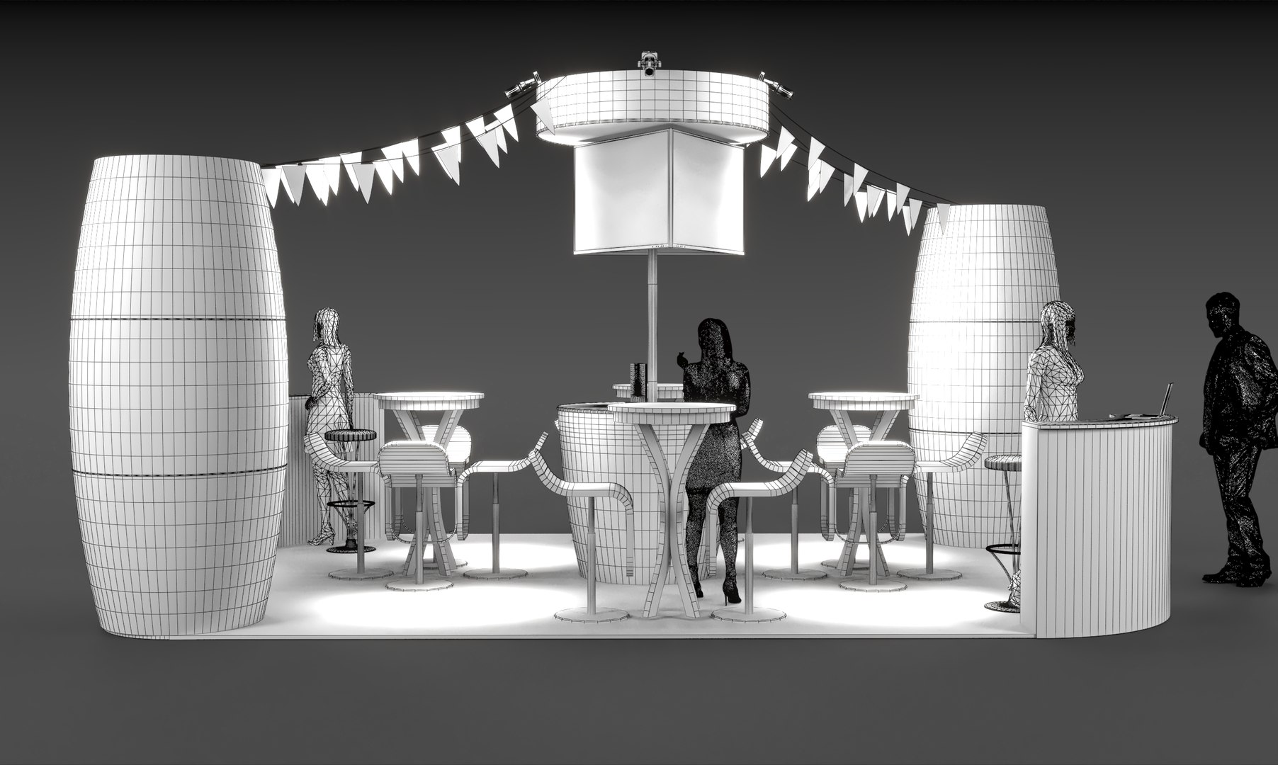 3D booth exhibition ideas 3D model - TurboSquid 1953596