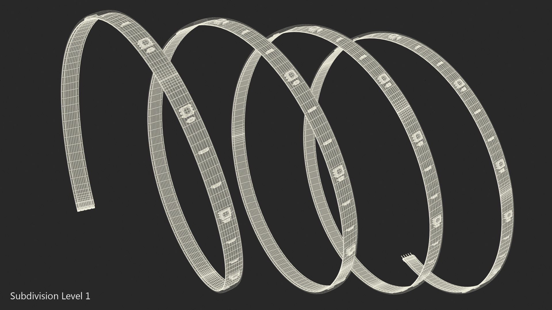 3D led strip light spiral - TurboSquid 1434521