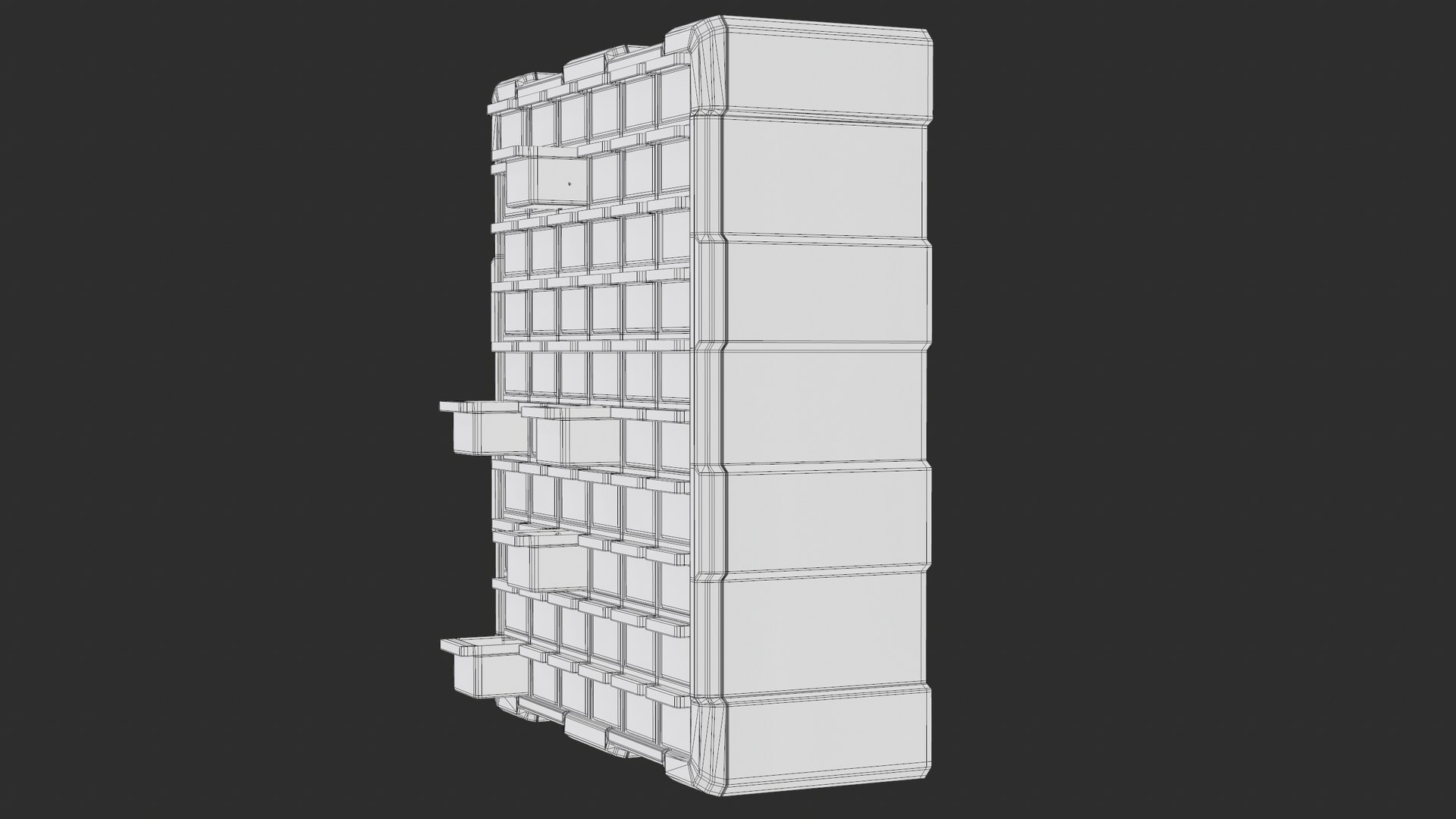 3D Model Plastic Industrial Storage Bin With Items PBR - TurboSquid 1846885