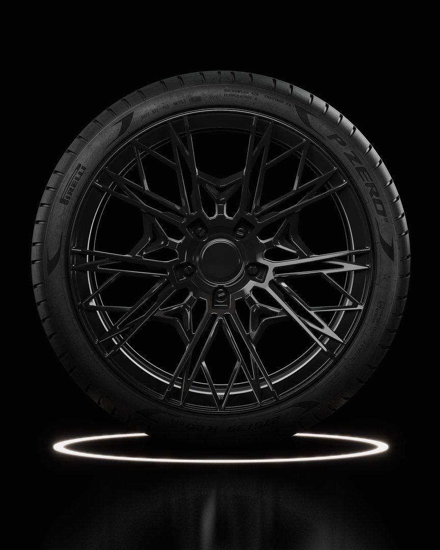 Pirelli PZERO PZ4 Standard Profile Real World Details 3D Model ...
