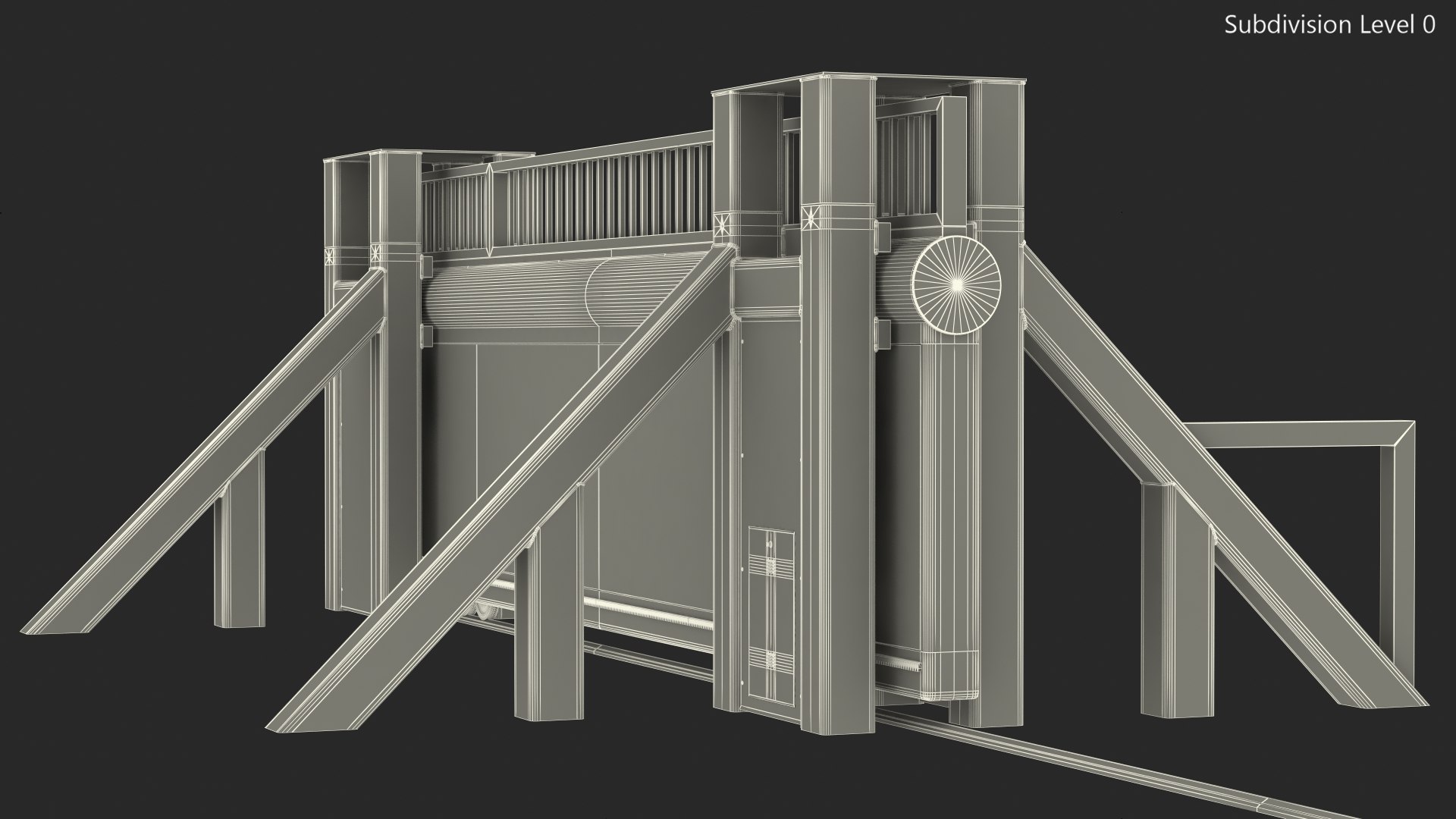 High Security Sliding Armoured Vehicle Gate 3D - TurboSquid 1841401