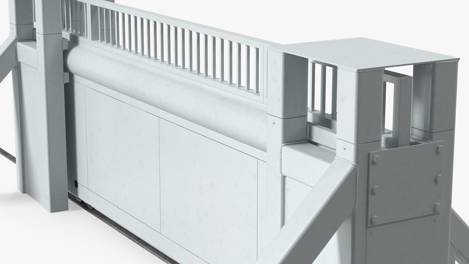 High Security Sliding Armoured Vehicle Gate 3D - TurboSquid 1841401