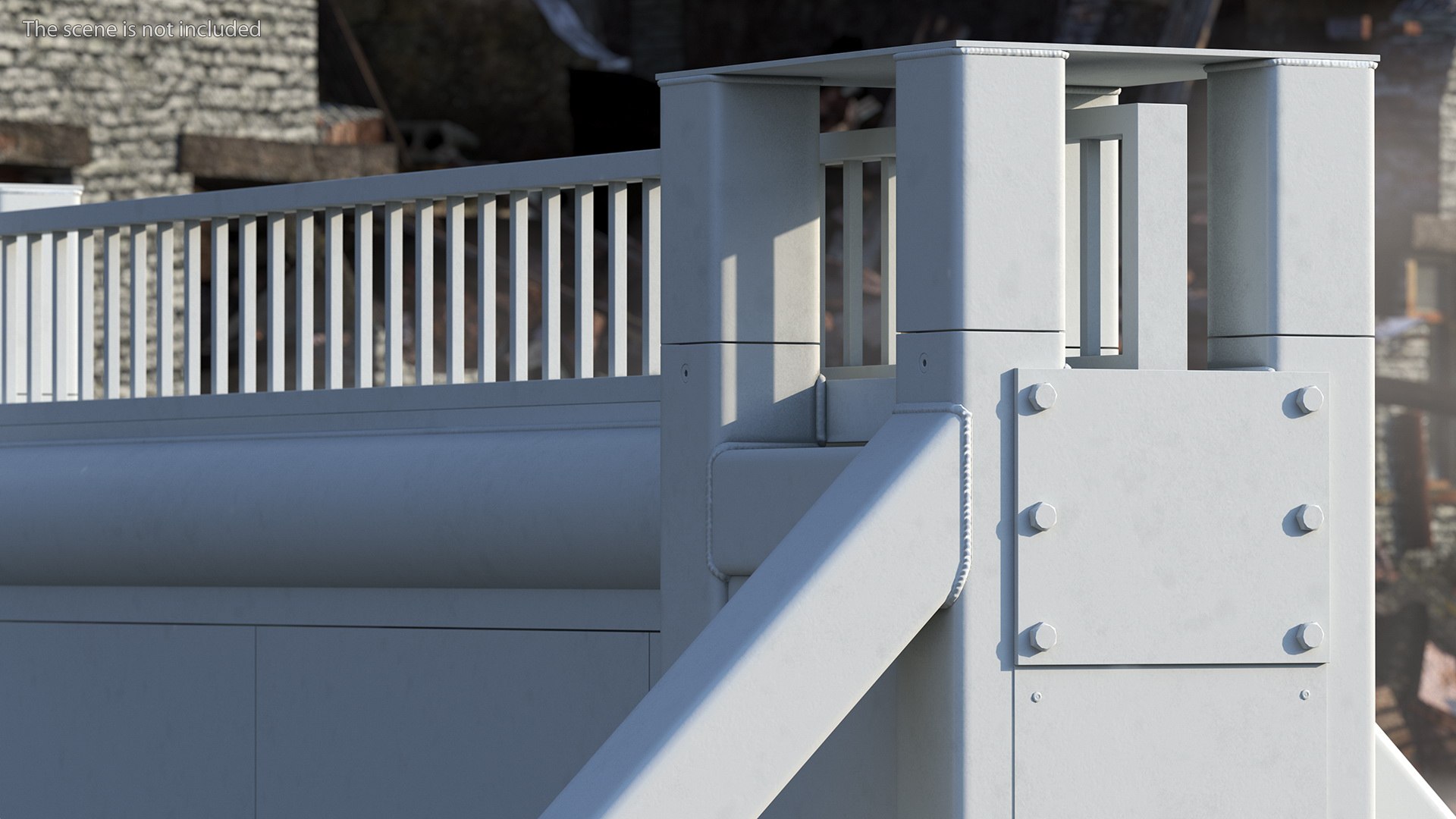 High Security Sliding Armoured Vehicle Gate 3D - TurboSquid 1841401