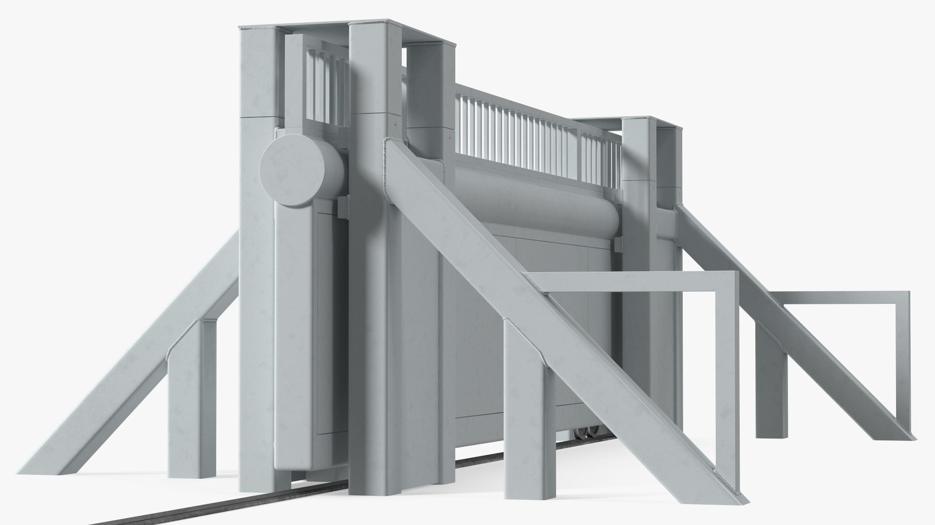 High Security Sliding Armoured Vehicle Gate 3D - TurboSquid 1841401