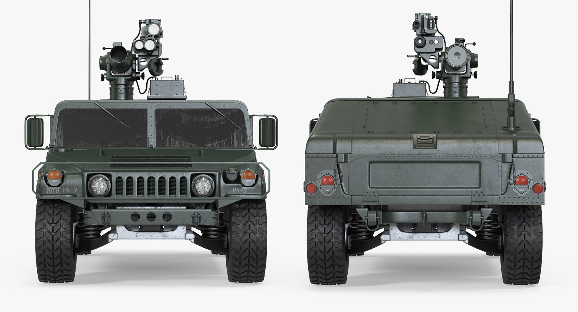 hmmwv tow missile carrier 3d c4d