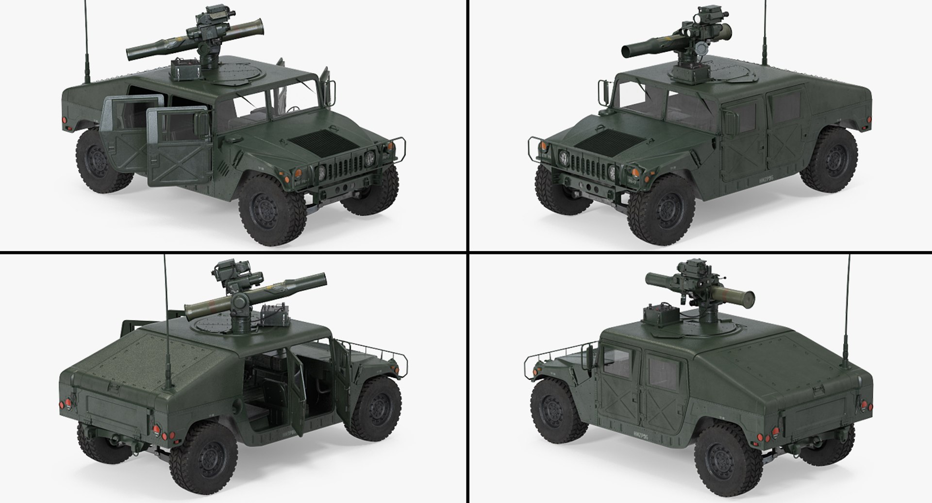 hmmwv tow missile carrier 3d c4d