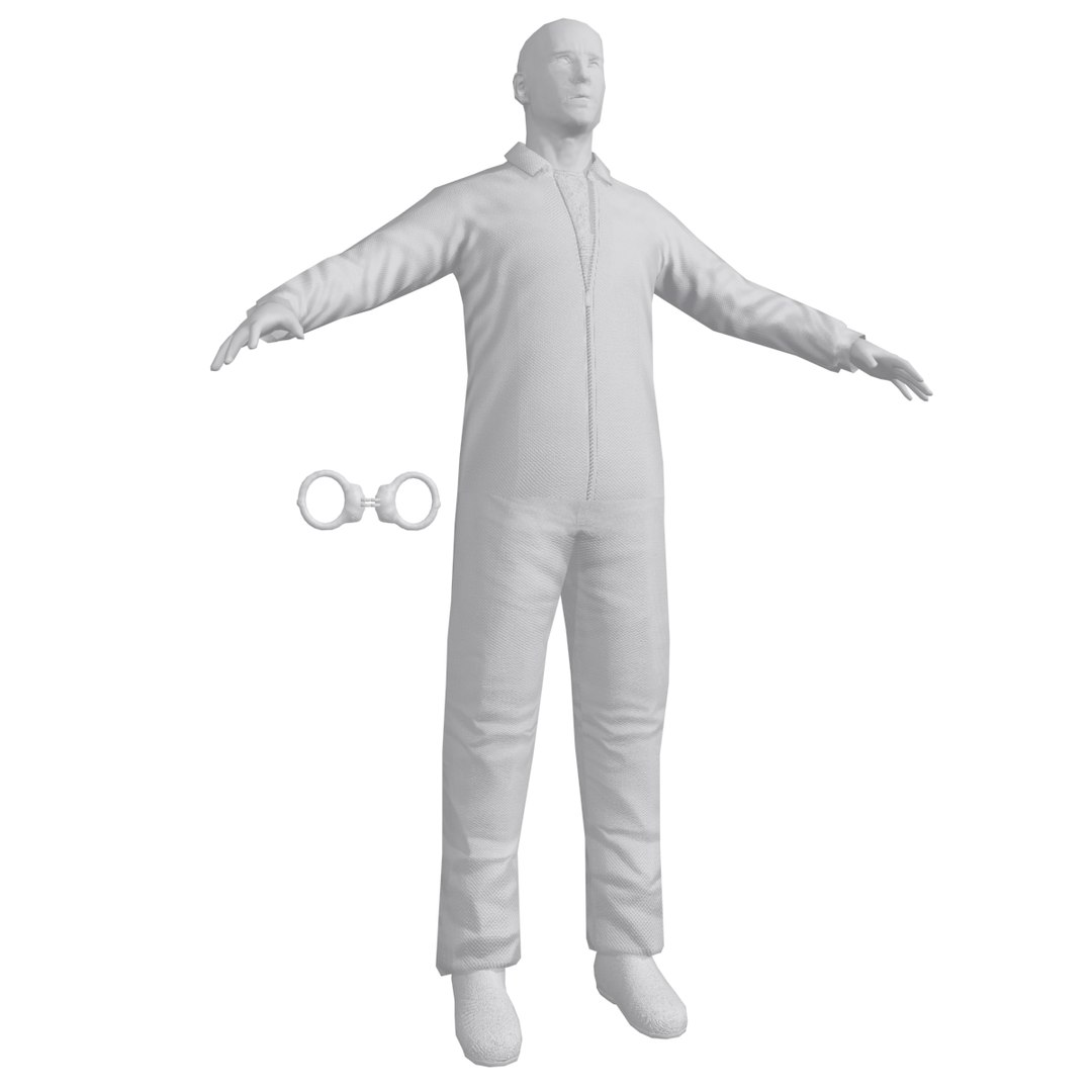 3d Prisoner Rigged Model