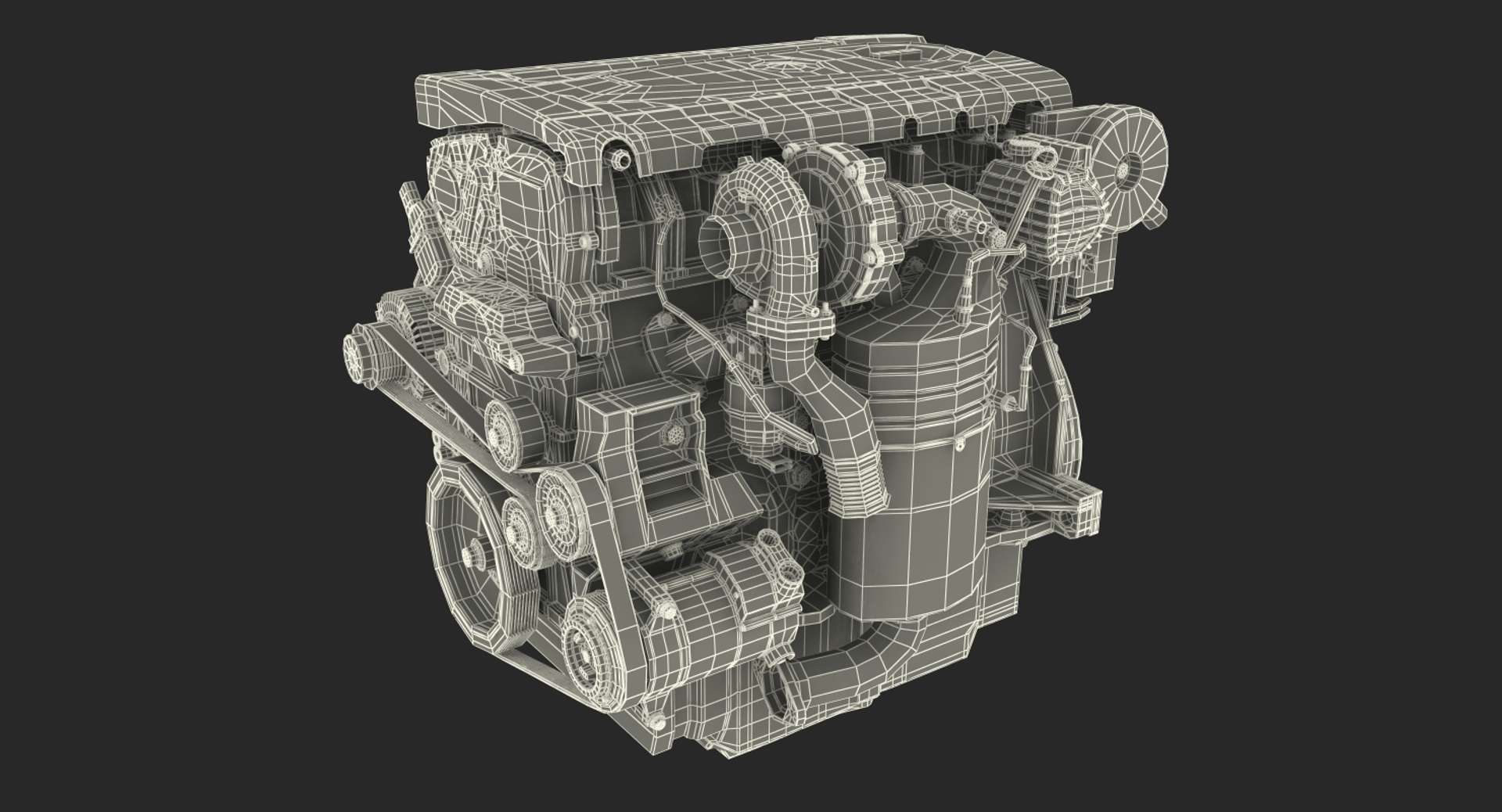 Turbo Diesel Engine 1 3D Model - TurboSquid 1242876