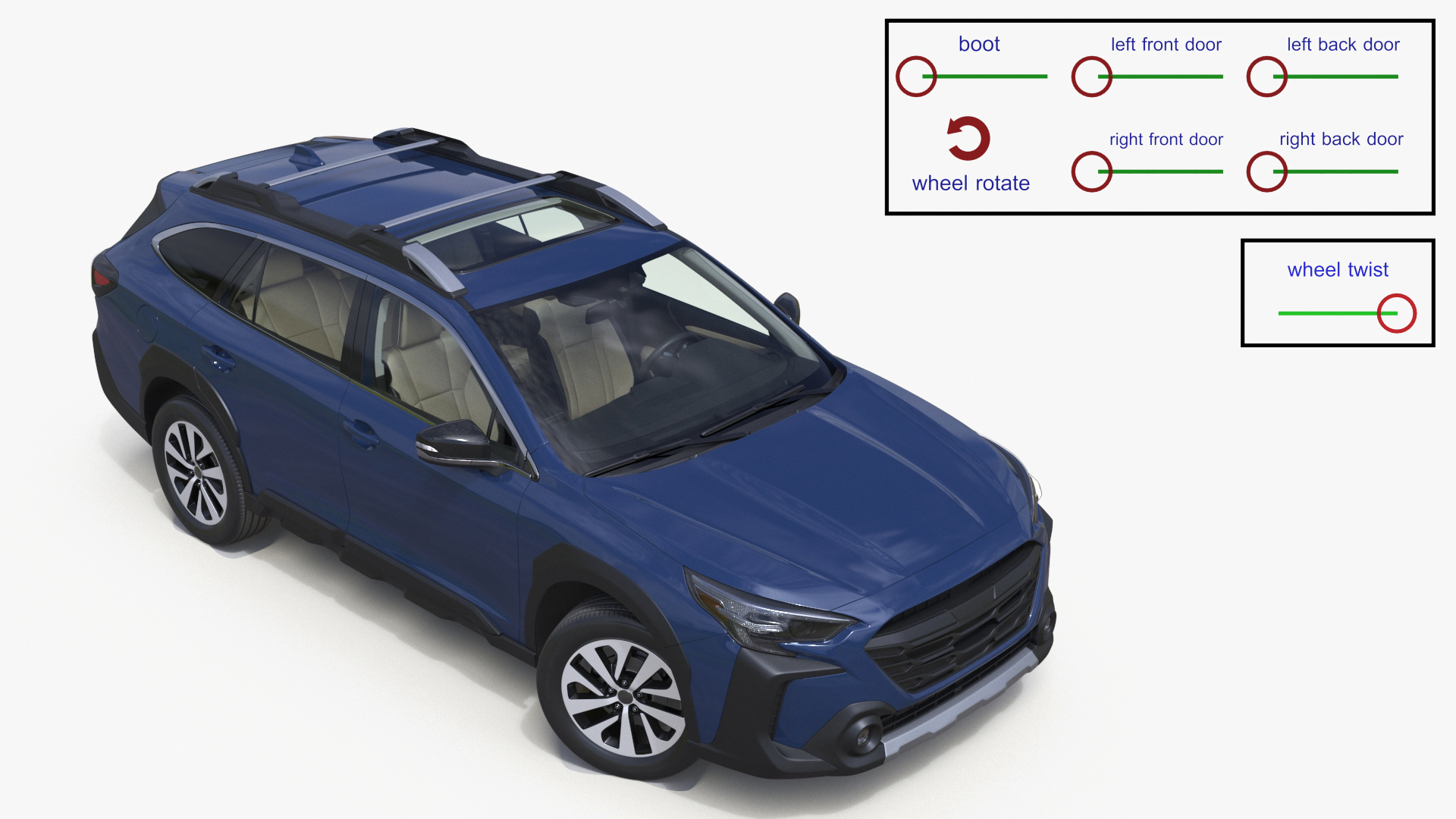 3D City Crossover SUV Blue Rigged - TurboSquid 2365571