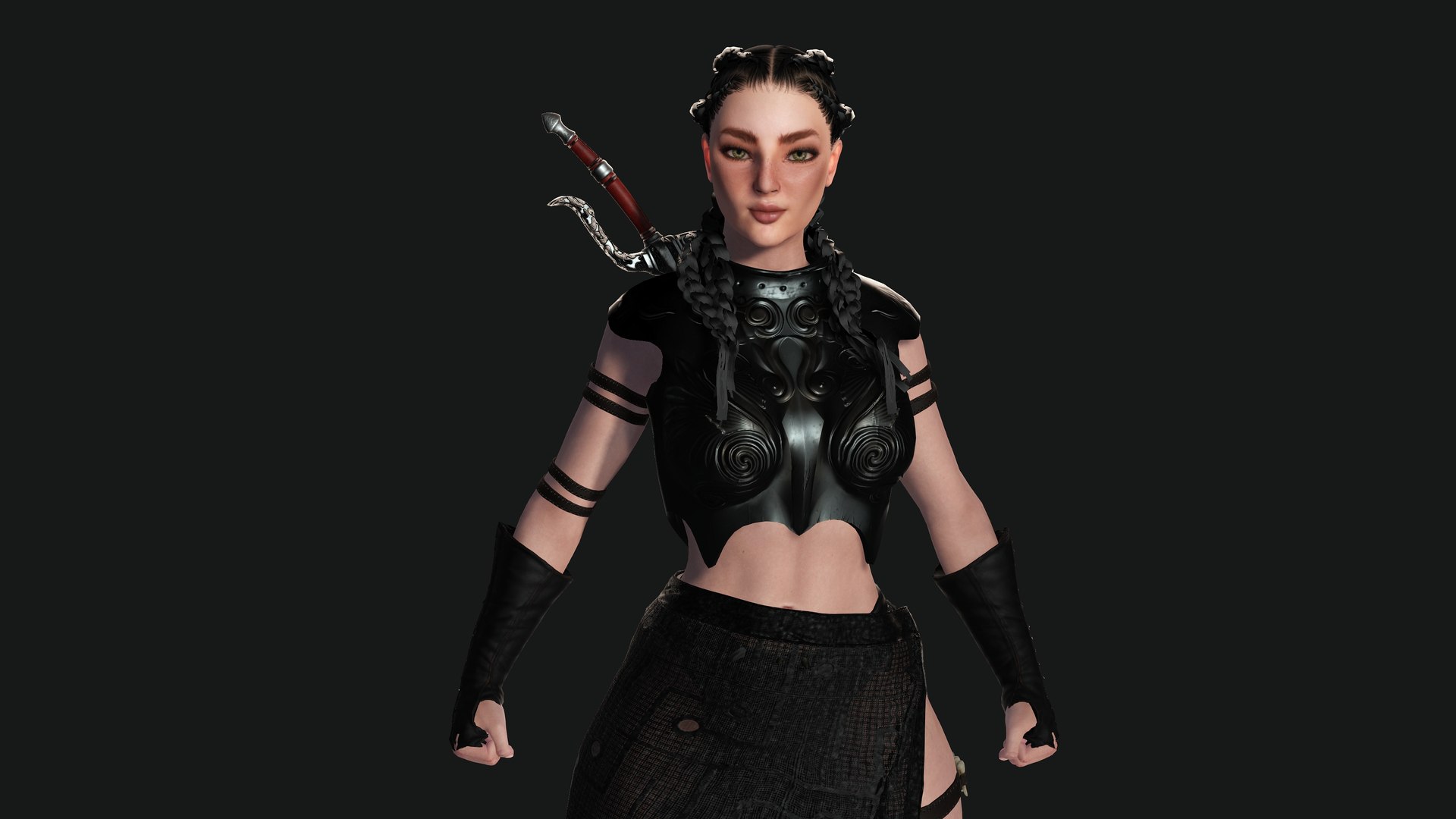 3D Model AAA 3D FANTASY CHARACTER - WARRIOR In HOODIE REALISTIC ...