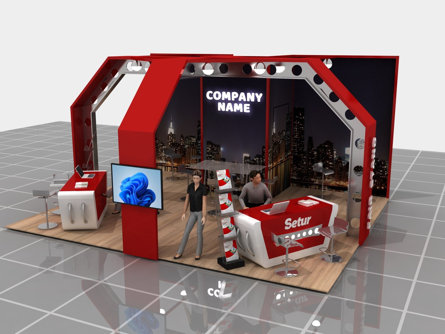 Modern Fair Stand 3D Model - TurboSquid 1532578